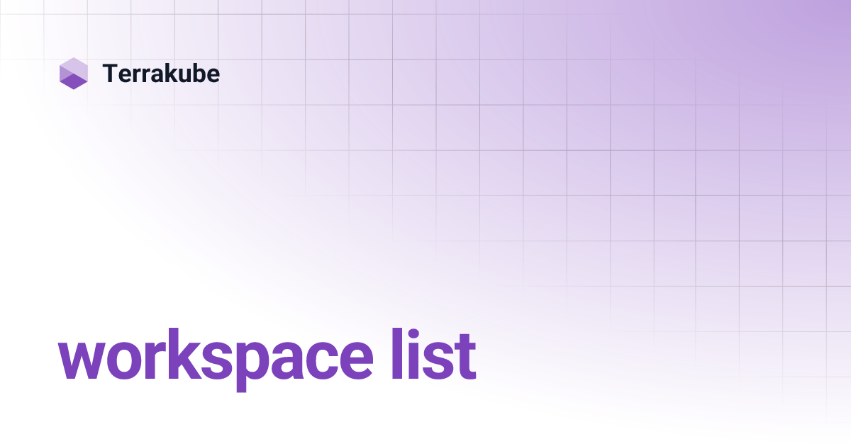 workspace list | Terrakube